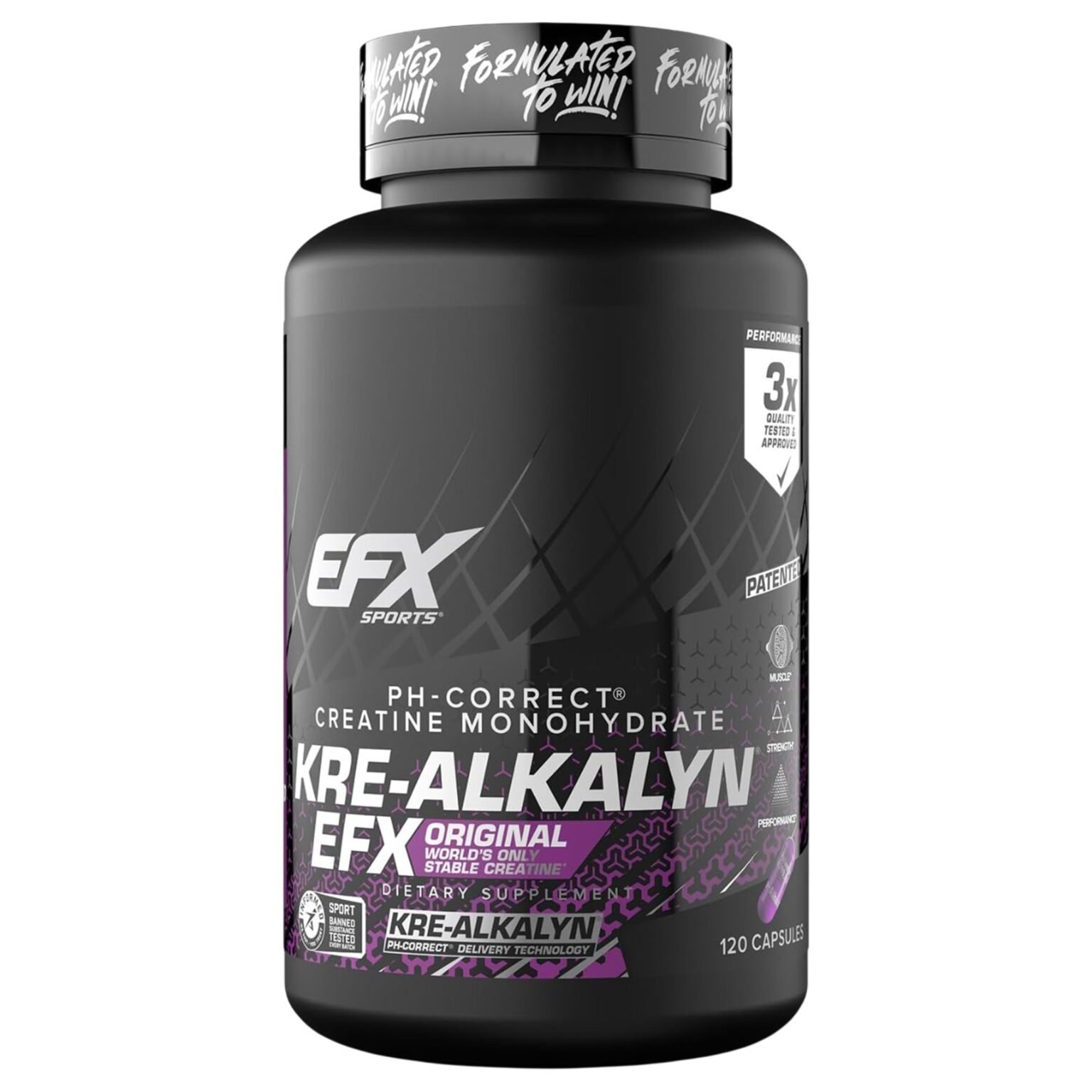 EFX Sports Kre-Alkalyn EFX, 120 Capsules (750 mg per Capsule) - Protein ...