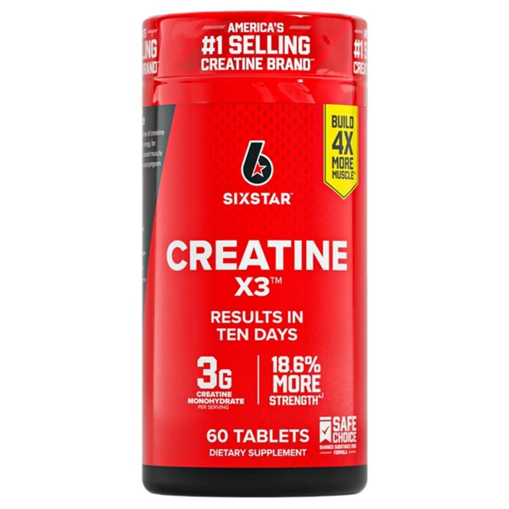 Six Star Creatine X3 – 60 Caplets - Protein House Qatar