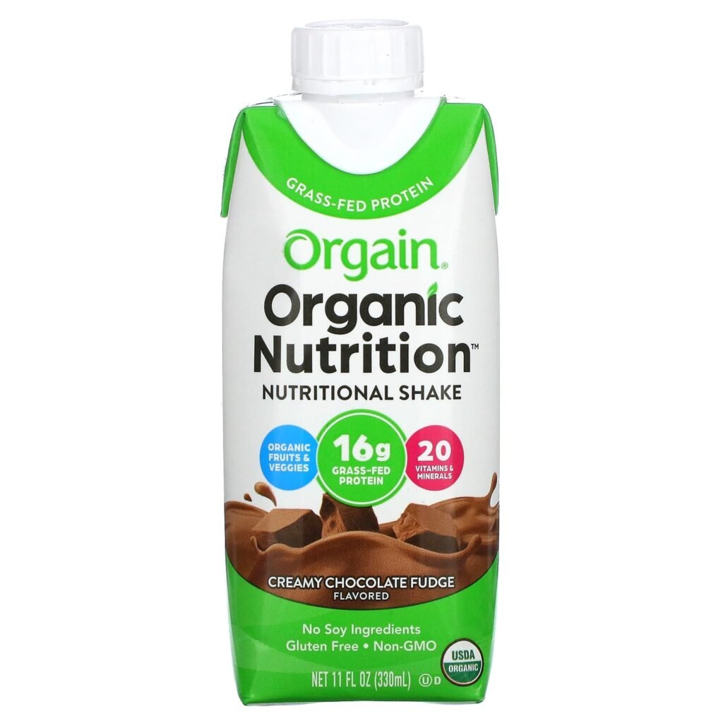 Orgain Organic Nutrition Nutritional Shake, 11 fl oz (330 ml) Each ...
