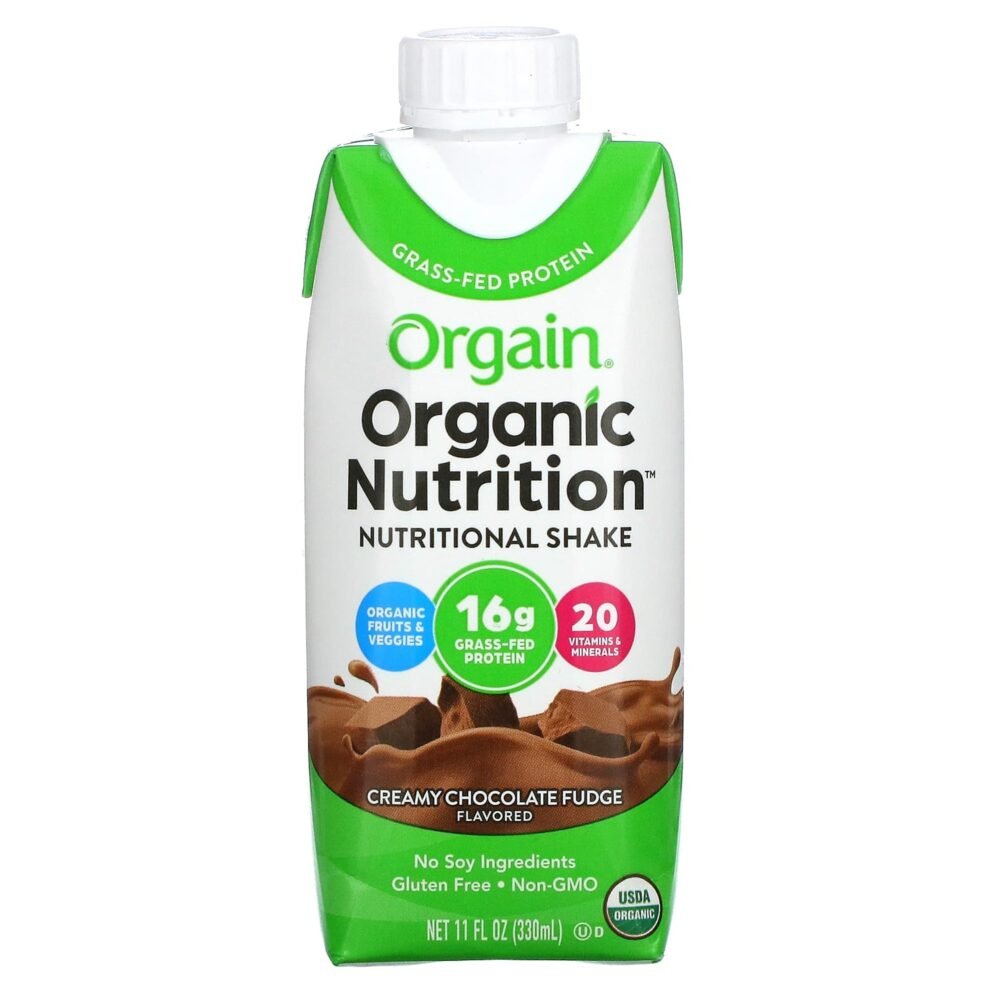 Orgain Organic Nutrition Nutritional Shake, 11 fl oz (330 ml) Each ...