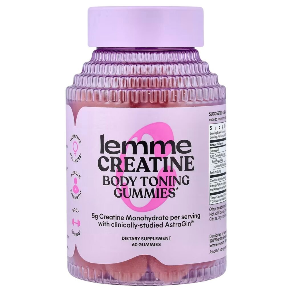 Lemme Creatine Body Toning Gummies Sour Strawberry – 60 Gummies ...